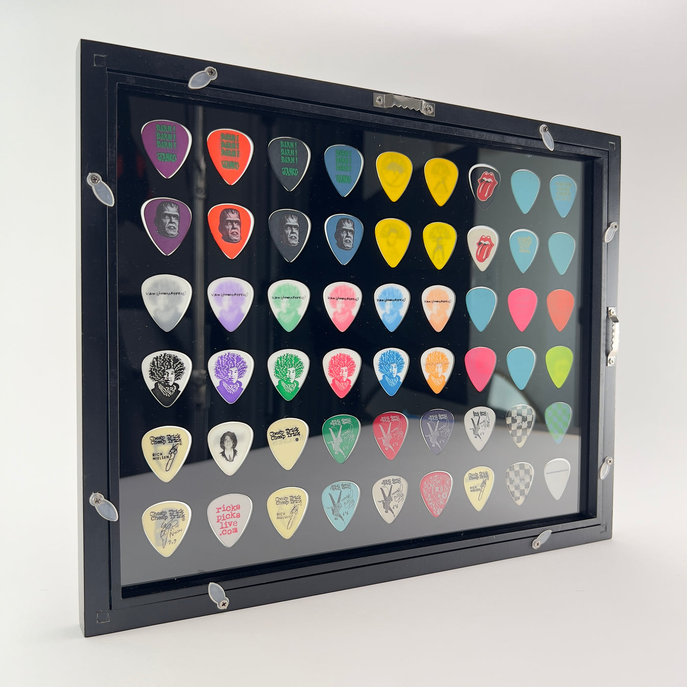 Black 11" x 14" Guitar Pick Display - Holds 54 Picks - FRAME INCLUDED ...