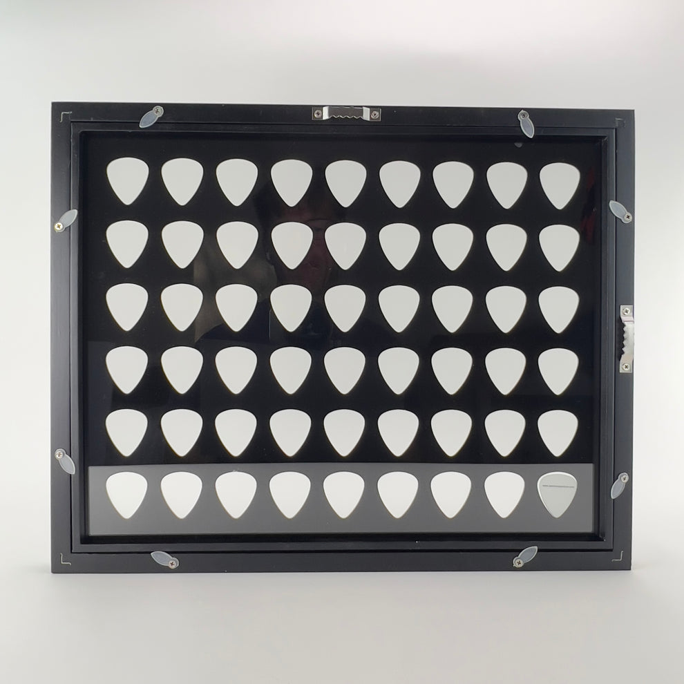 Black 11" x 14" Guitar Pick Display - Holds 54 Picks - FRAME INCLUDED ...