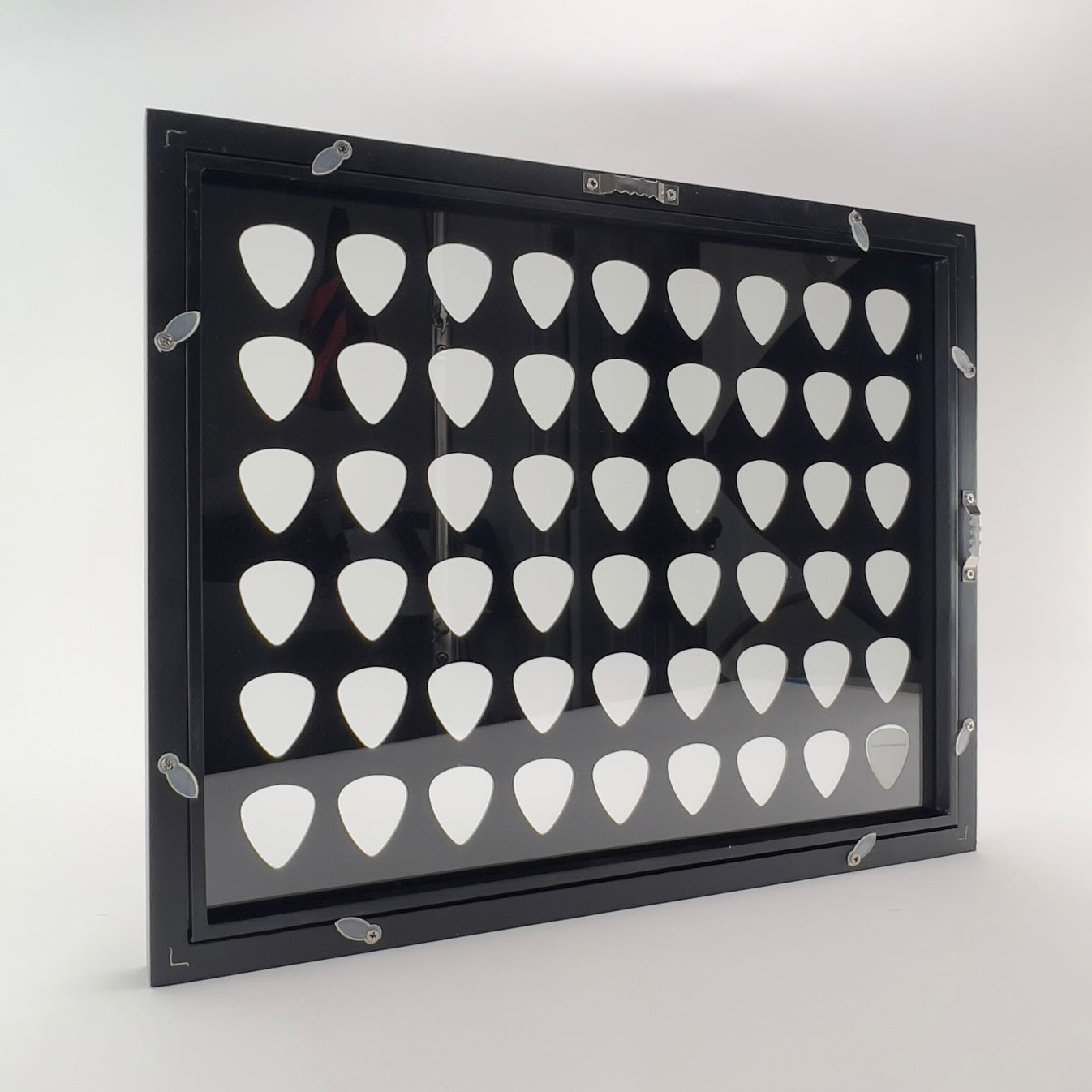 Black 11" x 14" Guitar Pick Display - Holds 54 Picks - FRAME INCLUDED ...