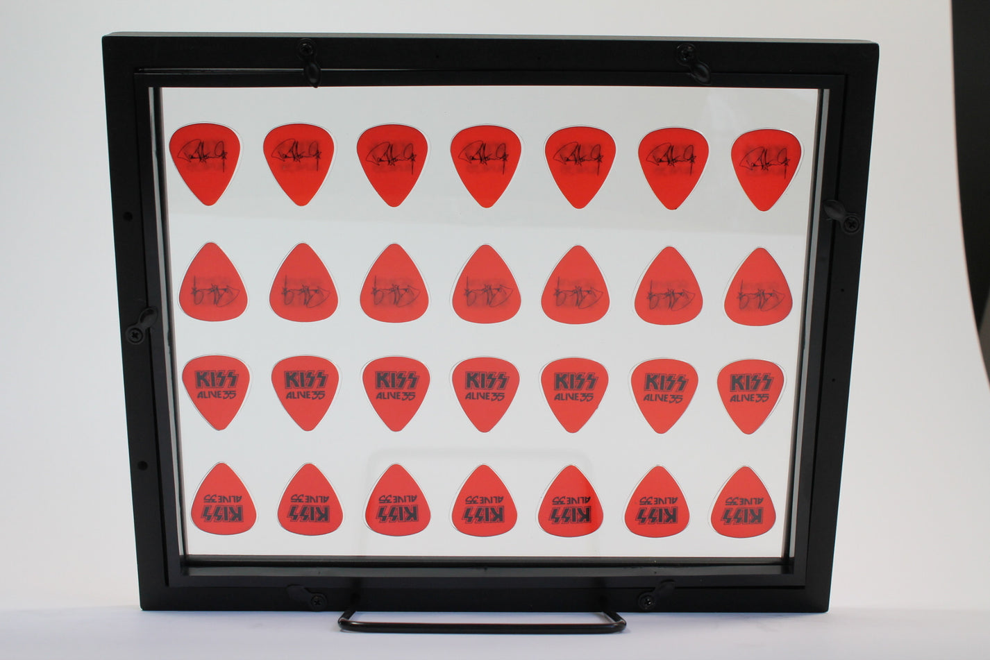 8" x 10" Mirror Horizontal Guitar Pick Display Frame - CLEAR - Holds 2 ...