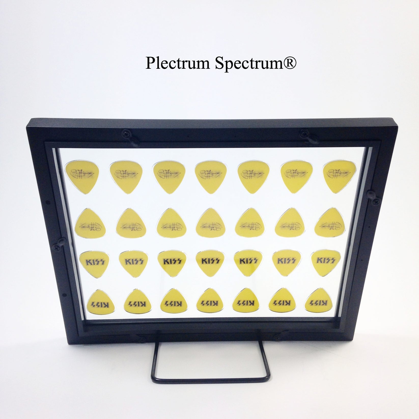 8" x 10" Mirror Horizontal Guitar Pick Display Frame - CLEAR - Holds 2 ...