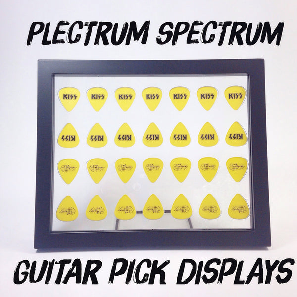 8" x 10" Mirror Horizontal Guitar Pick Display Frame - CLEAR - Holds 2 ...