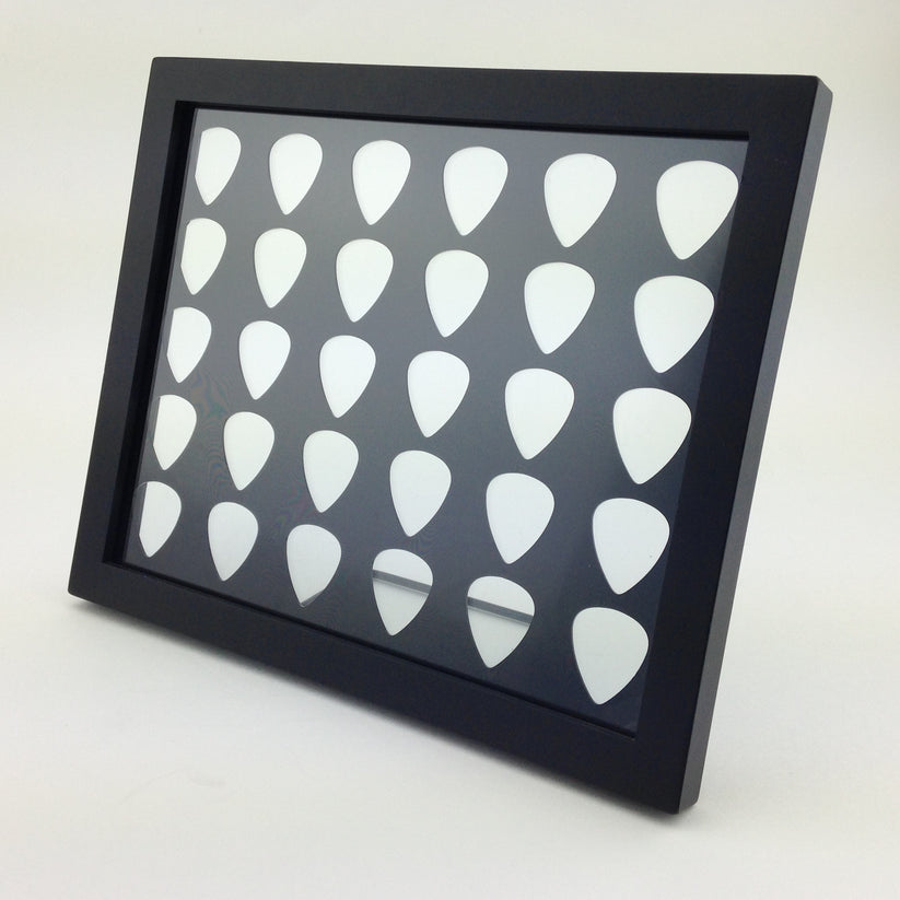 8" x 10" Horizontal Guitar Pick Display Frame - Black - HOLDS 30 PICKS ...